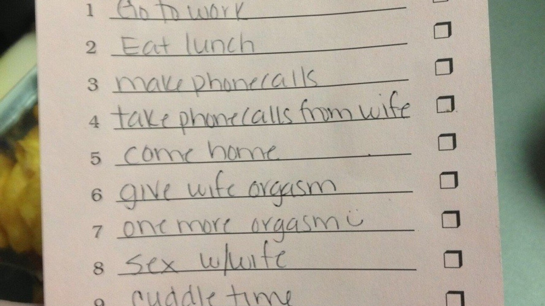 Woman Leaves Dirty Note In Husband's Lunch Box Asking For Sex, He Posts ...