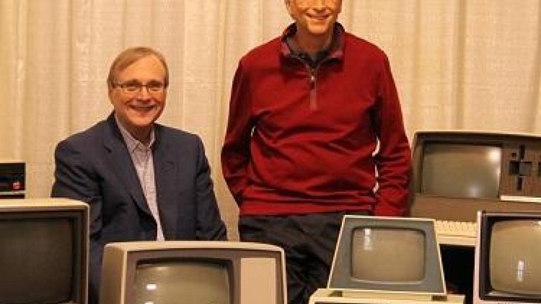 Bill Gates And Paul Allen Recreate Classic Photo From Early Microsoft ...