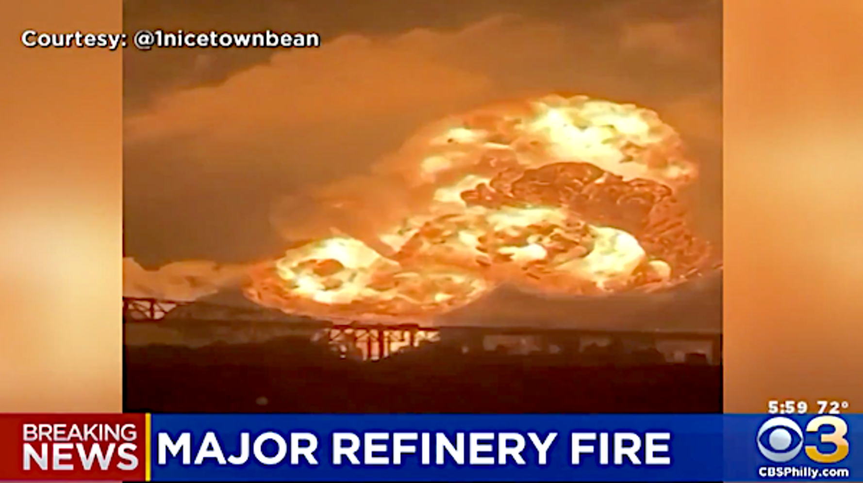 Massive Fire Erupts At Oil Refinery In South Philadelphia | HuffPost ...
