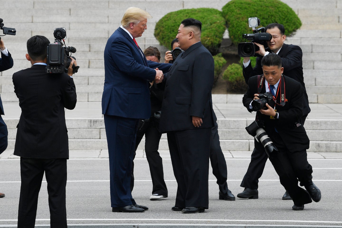 Donald Trump, Kim Jong Un Meet At North Korean Side Of The DMZ ...