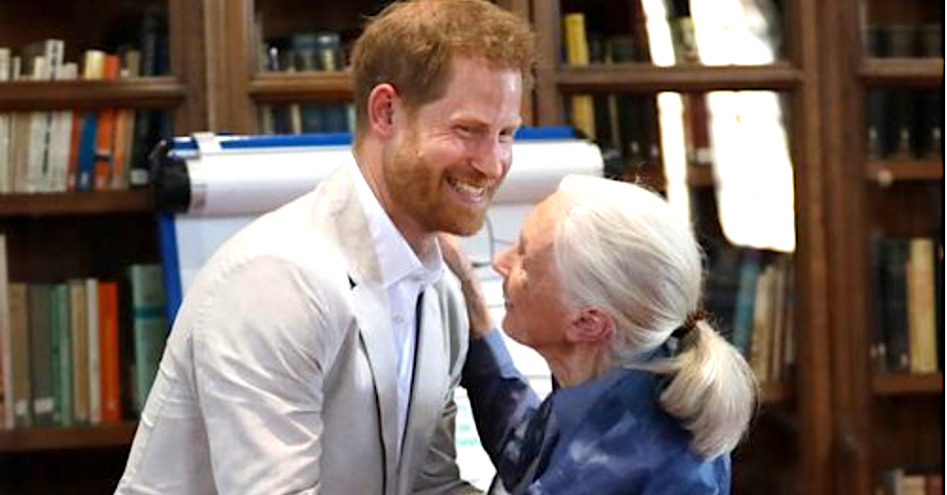Prince Harry And Jane Goodall Share Dance And 'Chimpanzee Greeting ...