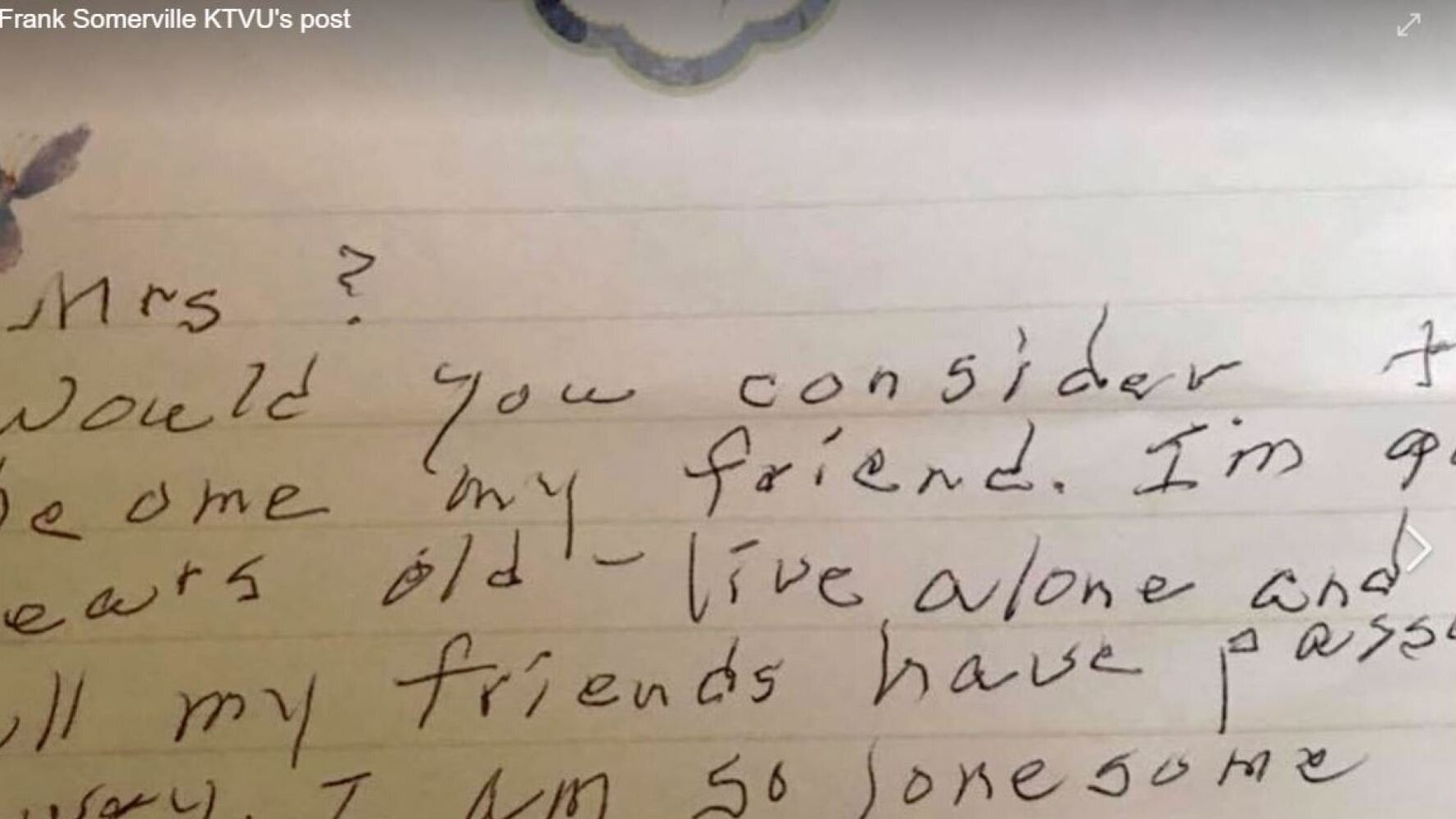 90-Year-Old Woman Asks Neighbour To Be Her Friend In Saddest Note Ever ...