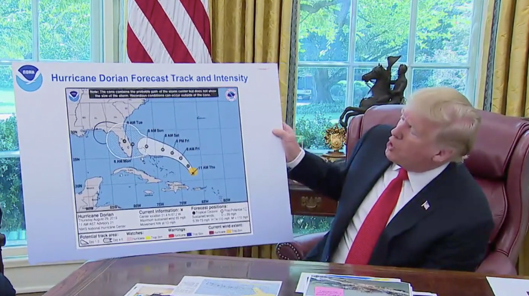 Donald Trump's Hurricane Dorian Map Looks Mighty Suspicious | HuffPost ...