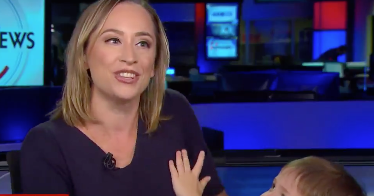 MSNBC's Courtney Kube Deftly Multitasks After Son Wanders On Set ...