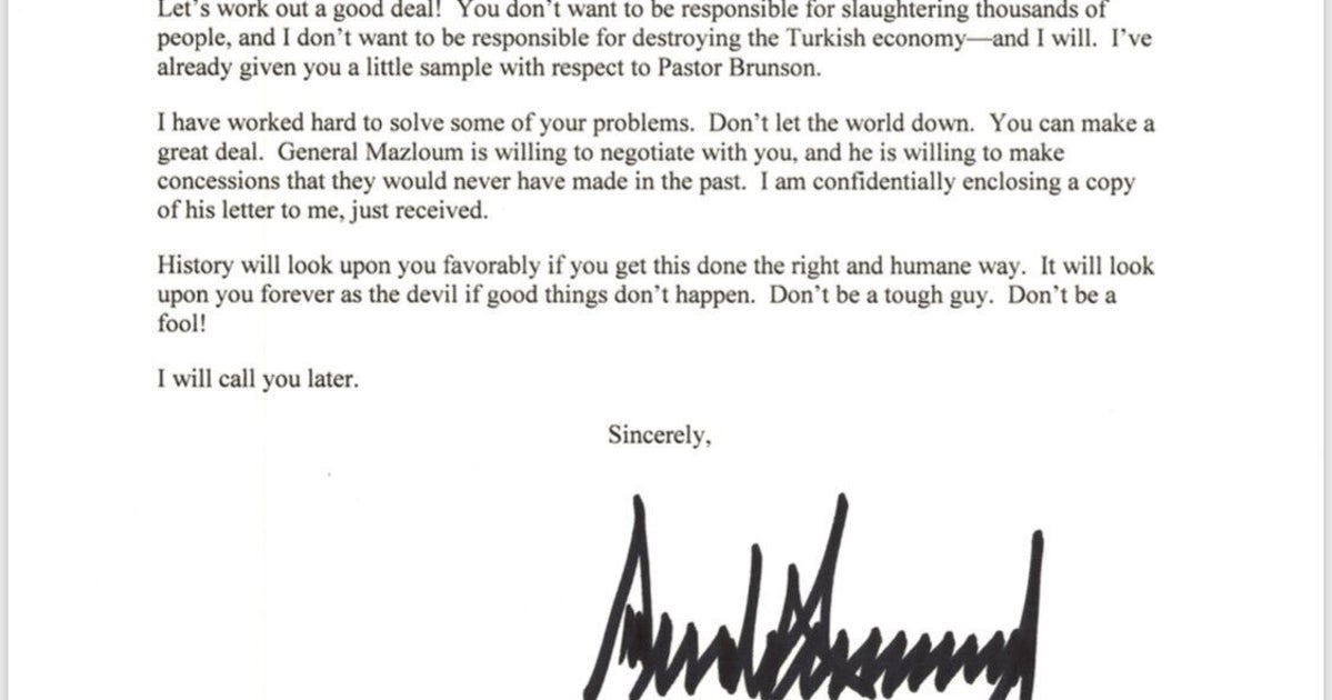 Donald Trump Sent An Extraordinary Letter To Turkey President Tayyip ...