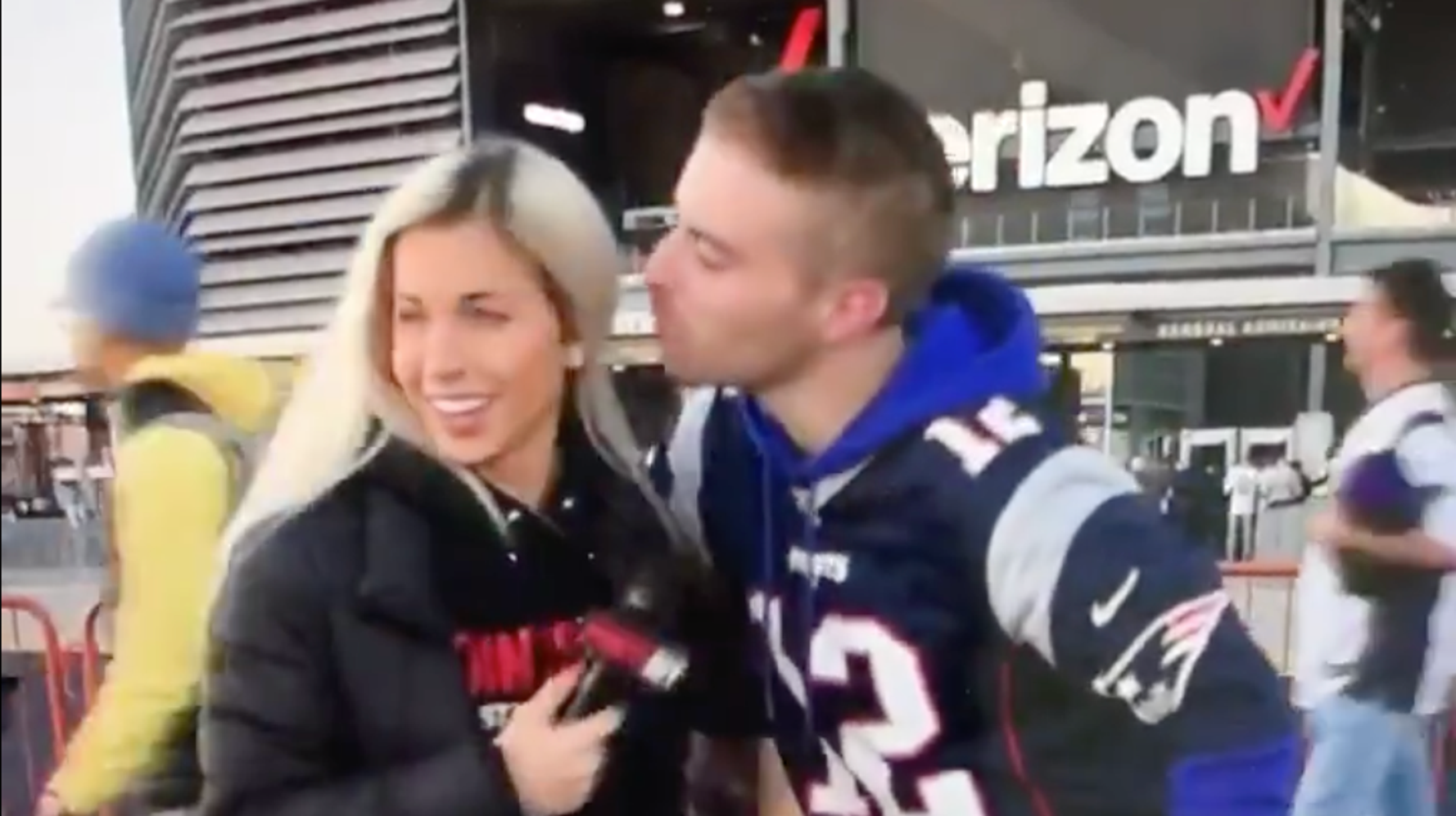 Sports Reporter Calls Out Patriots Fan Who Tried To Kiss Her On Camera ...
