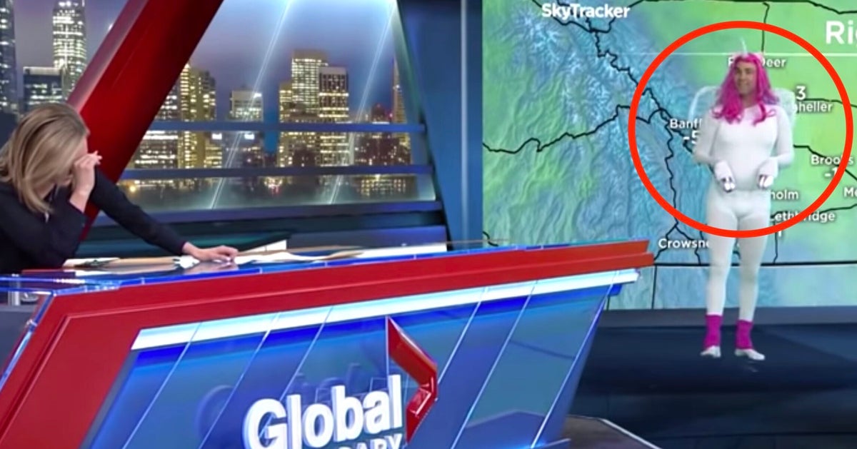 TV Anchors Lose It When Meteorologist Shows Up Dressed Like... Umm ...
