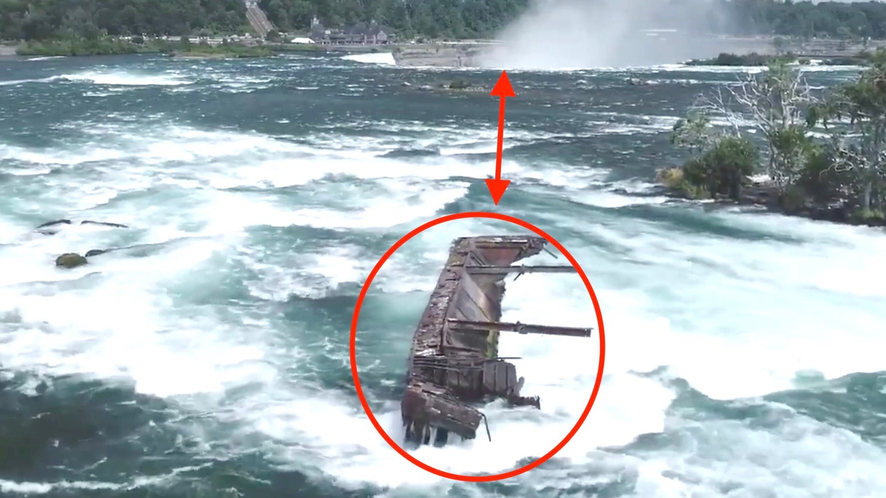 Century-Old Shipwreck Atop Niagara Falls Breaks Free, Creeps Closer To ...