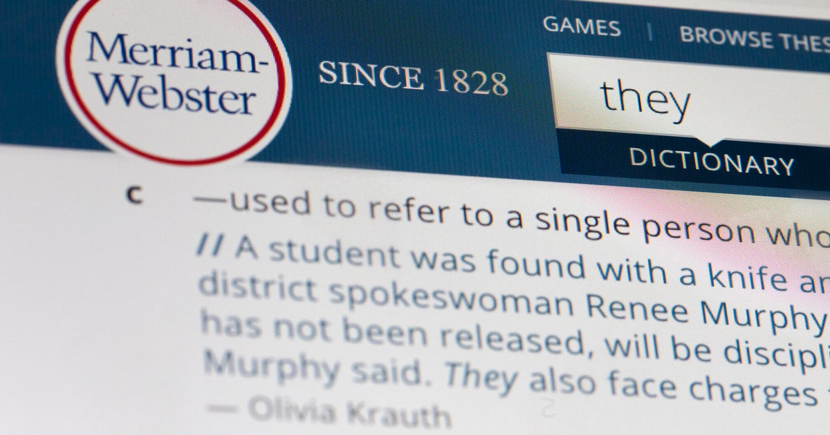 Merriam-Webster Names Personal Pronoun 'They' Its 2019 Word Of The Year ...