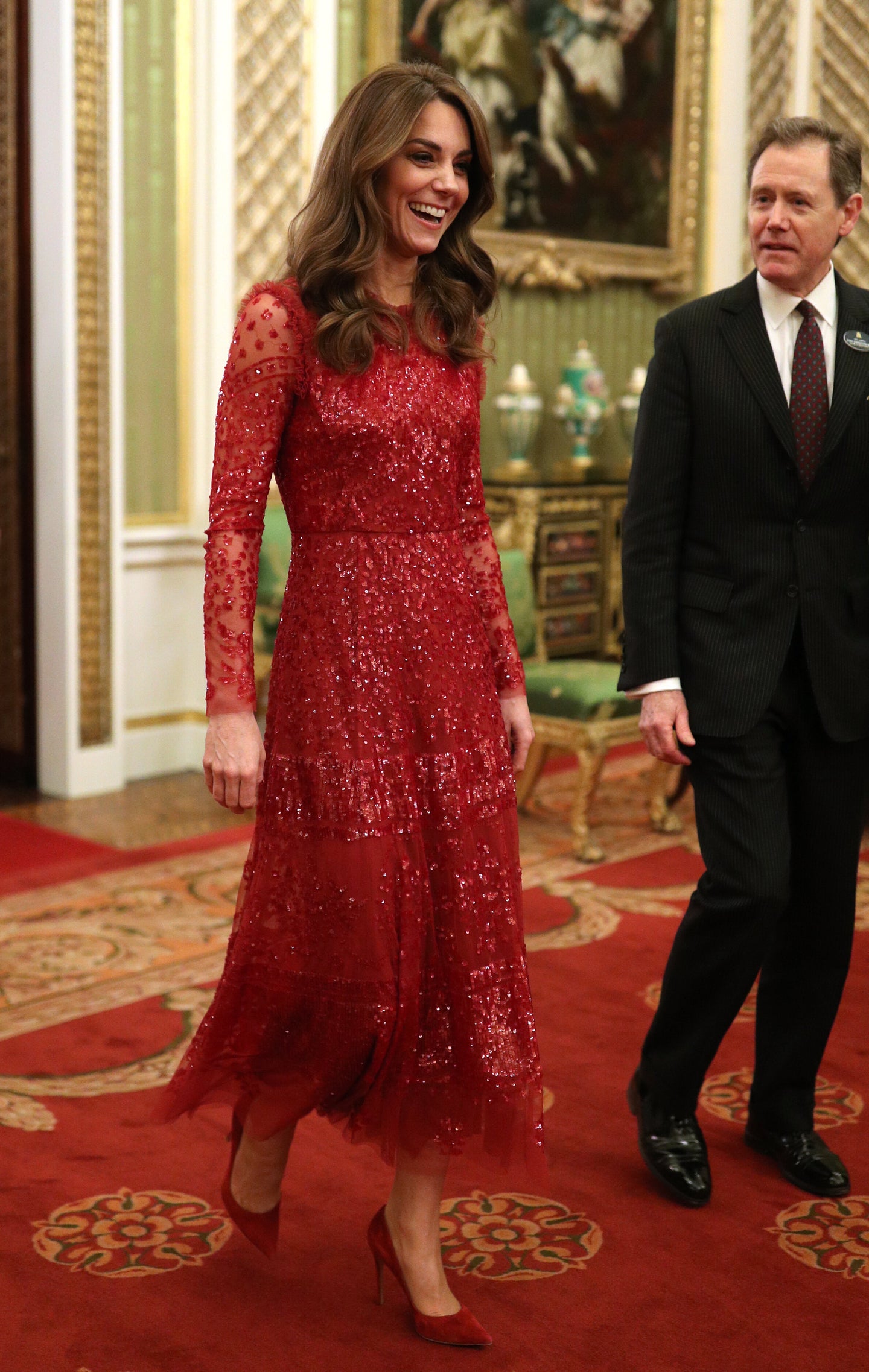 Kate Middleton Dazzles In Sequined Red Gown Amid Royal Turmoil ...