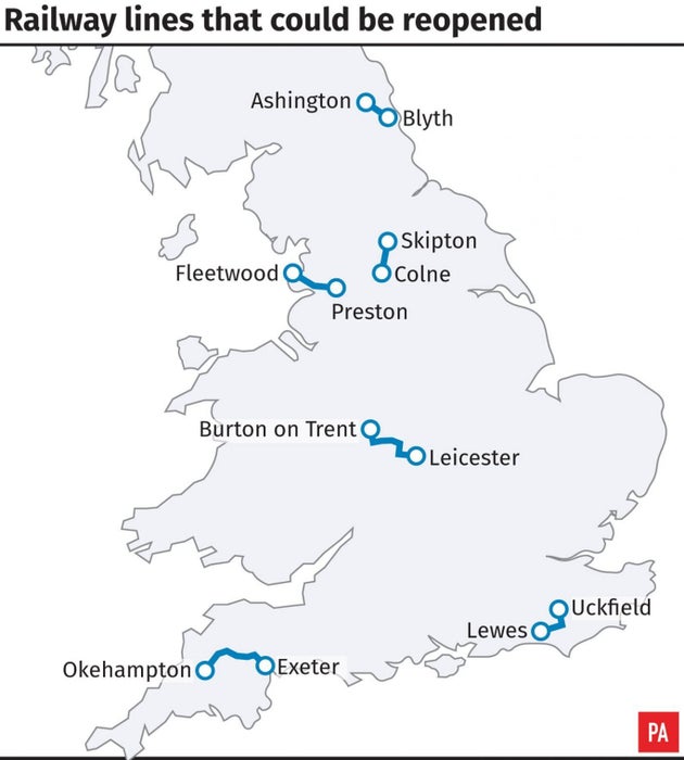Rail Routes Axed Under Beeching Could Reopen Under Government Transport ...