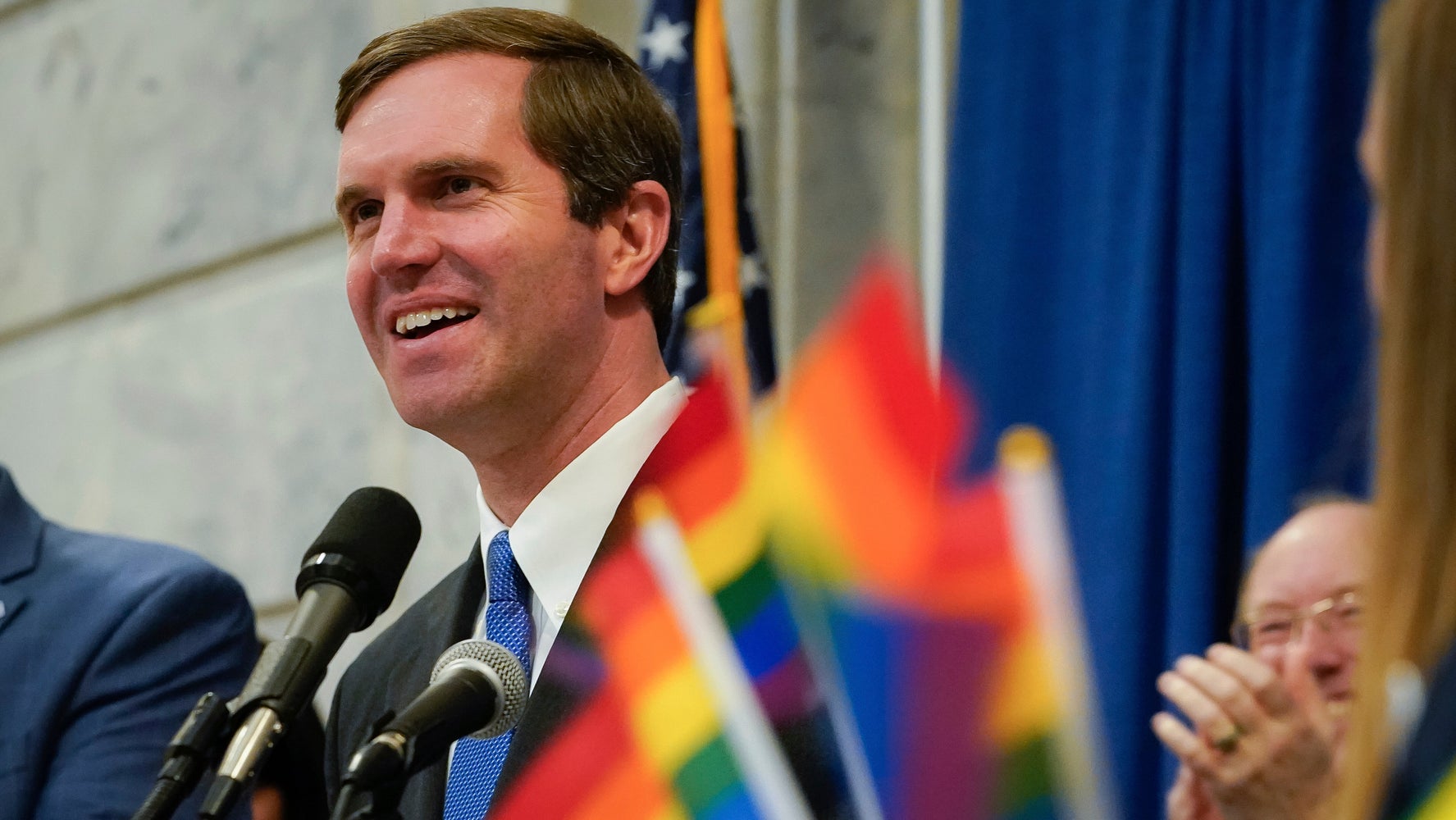 Kentucky Gov. Andy Beshear Makes History By Attending LGBTQ Rally At ...