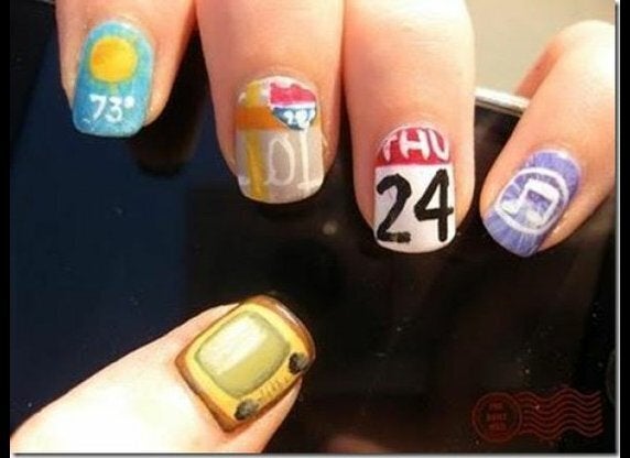 DIY Nail Art: iPhone App-Inspired Manicure (PHOTOS) | HuffPost Life
