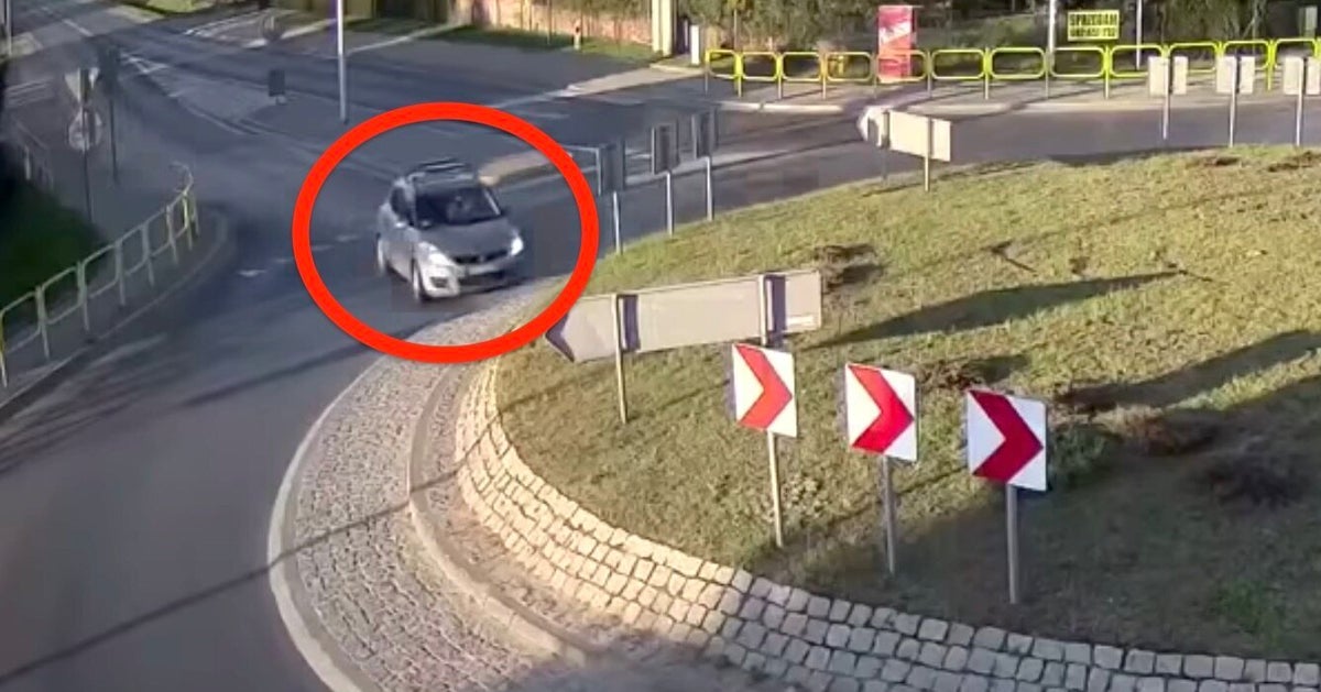 Driver’s Attempt To Speed Through A Roundabout Goes Horribly Wrong ...
