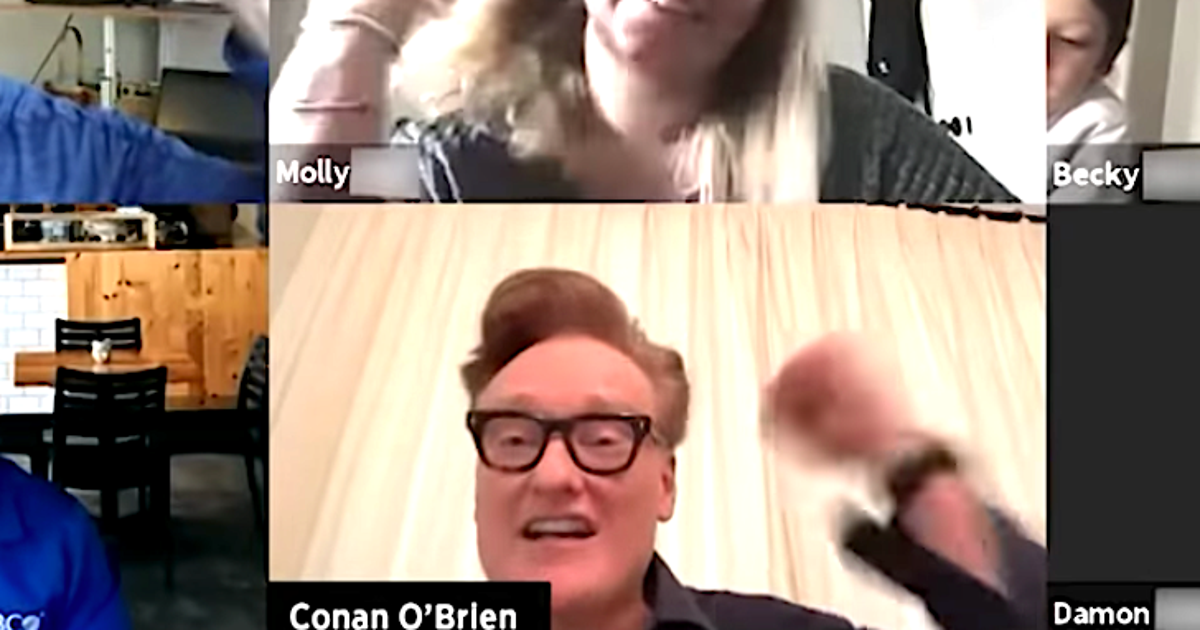 Conan Crashes Real Company Meeting On Zoom And Zings The Boss ...