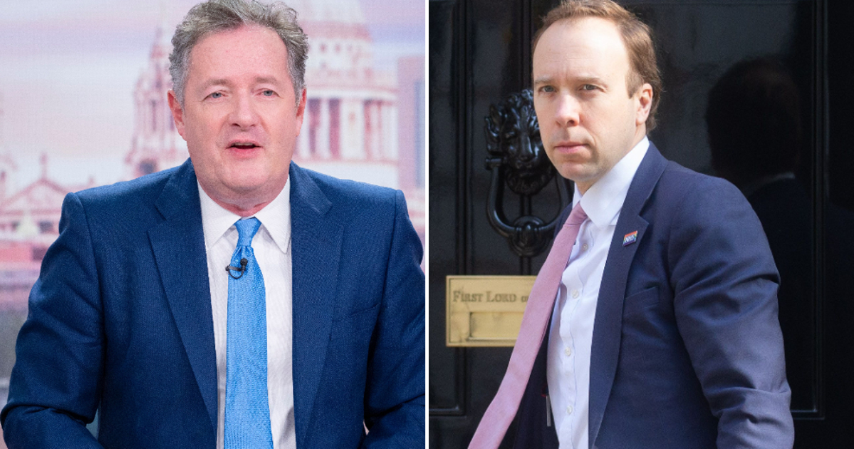Piers Morgan Blasts Matt Hancock For 'Sneaking Back Onto ITV' Now He's ...