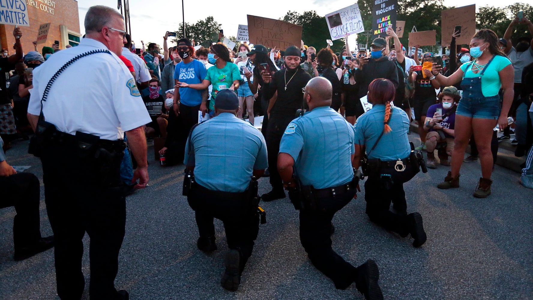 Ferguson Police Take A Knee In Honor Of George Floyd | HuffPost Communities