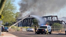 Tempe Bridge Catches Fire, Partially Collapses After Freight Train ...