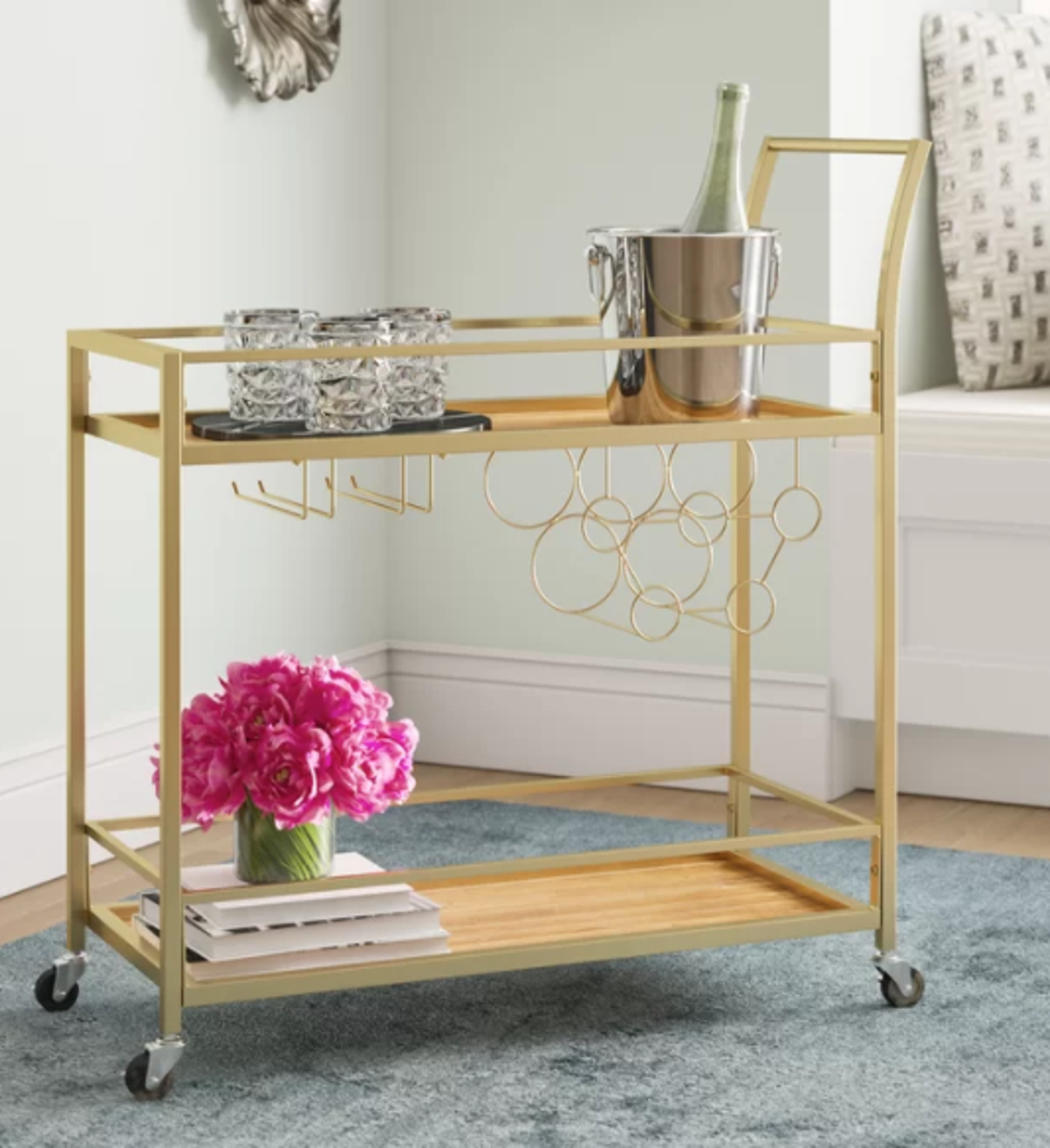 Beautiful Mini Bar Carts For Small Spaces And Every Budget | HuffPost Life