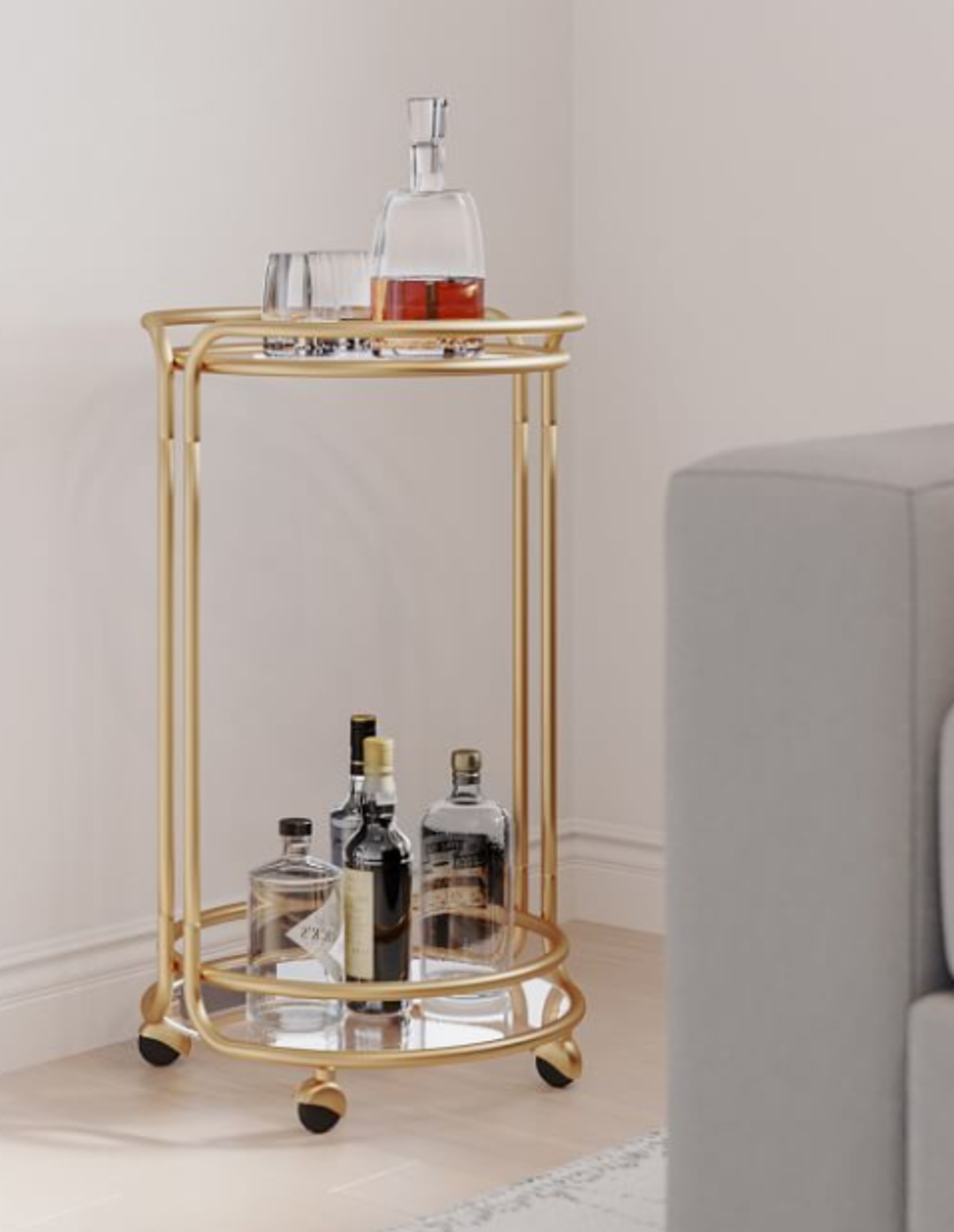 Beautiful Mini Bar Carts For Small Spaces And Every Budget | HuffPost Life