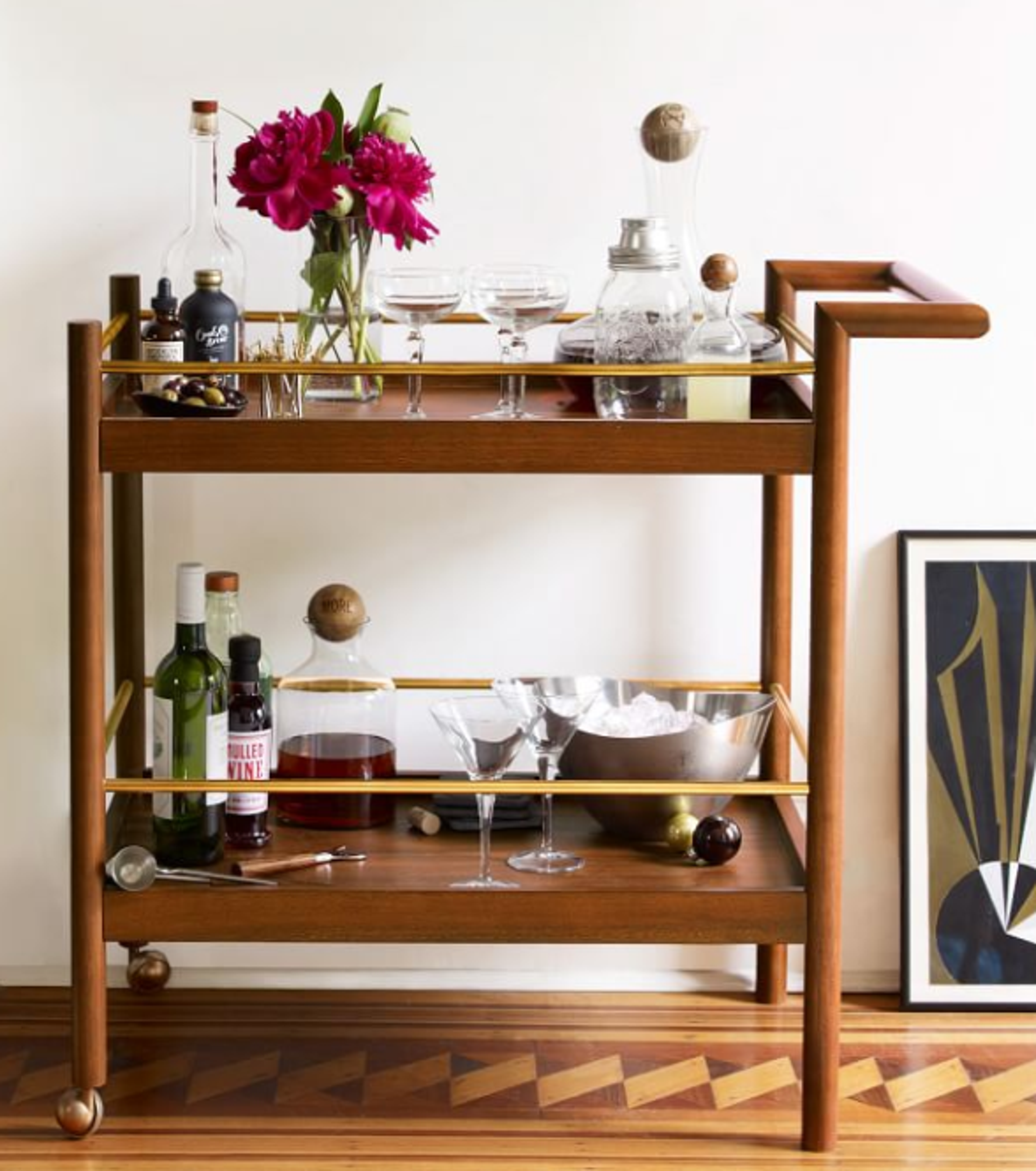 Beautiful Mini Bar Carts For Small Spaces And Every Budget | HuffPost Life