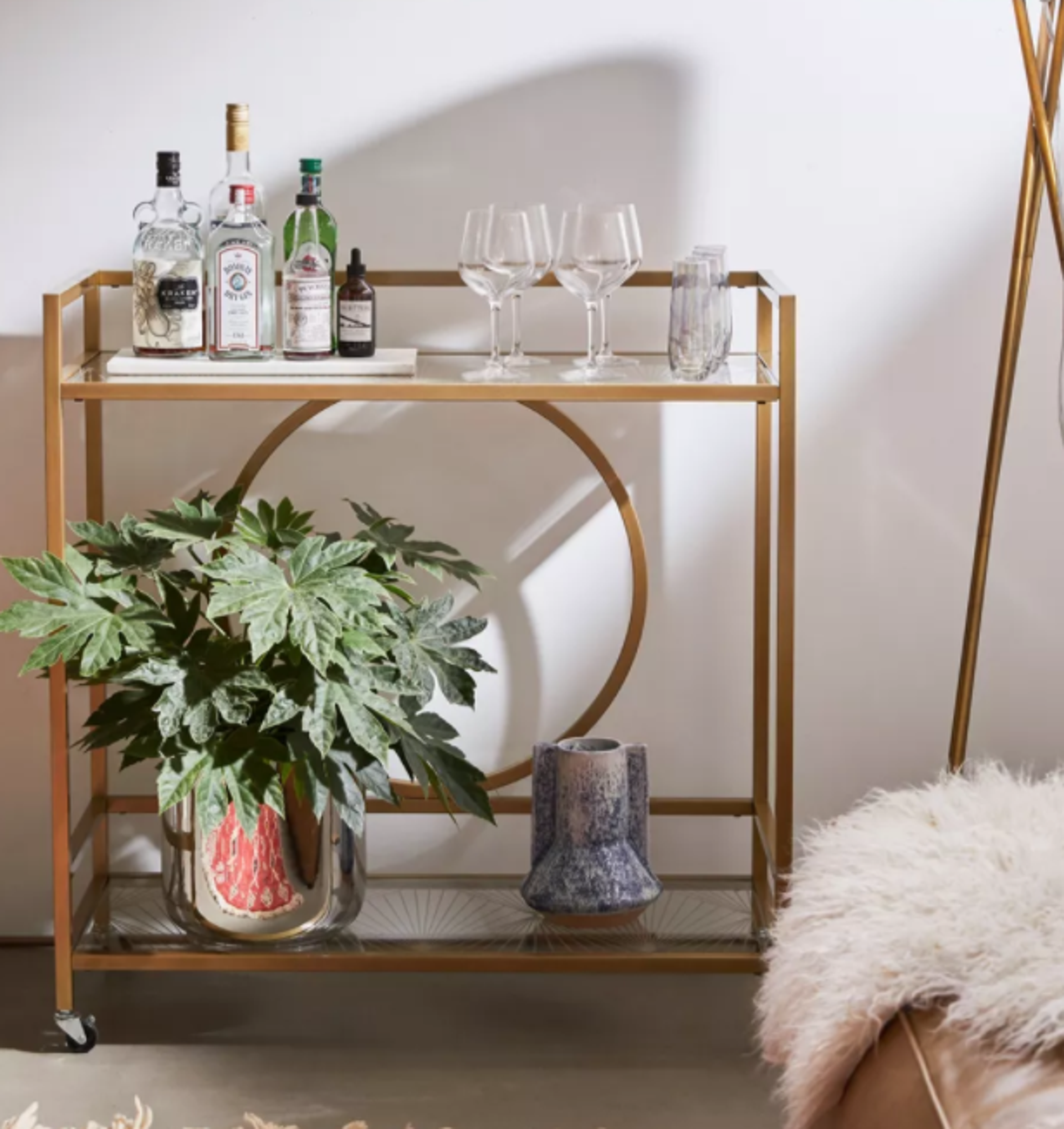Beautiful Mini Bar Carts For Small Spaces And Every Budget | HuffPost Life