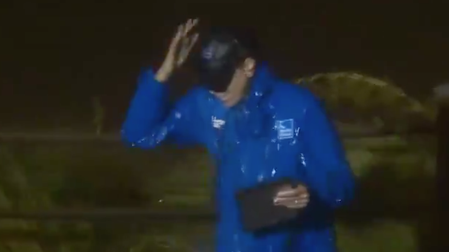Weather Channel Reporter Has Frightening Near-Miss With Hurricane ...