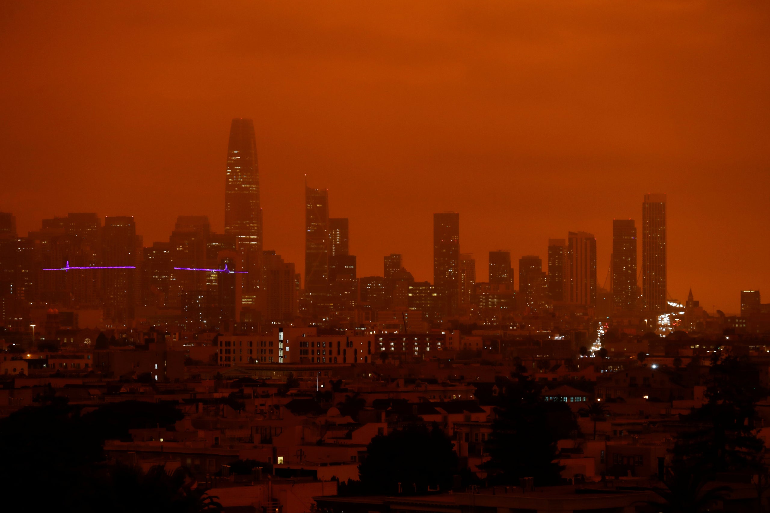 Apocalyptic Orange Haze And Darkness Blanket California Amid Fires ...