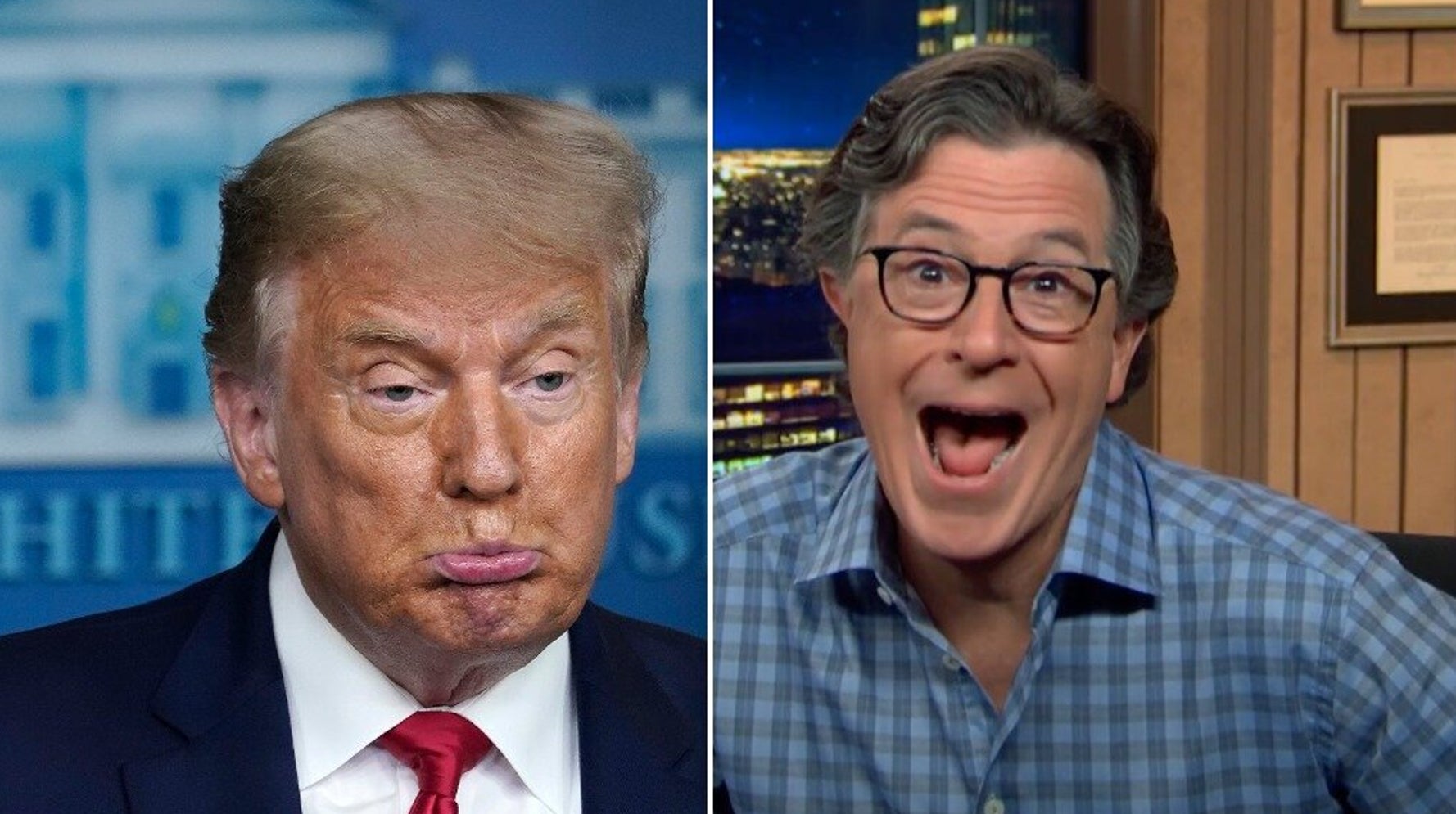 Trump's Awkward Fox & Friends Moment Left Stephen Colbert Stunned ...