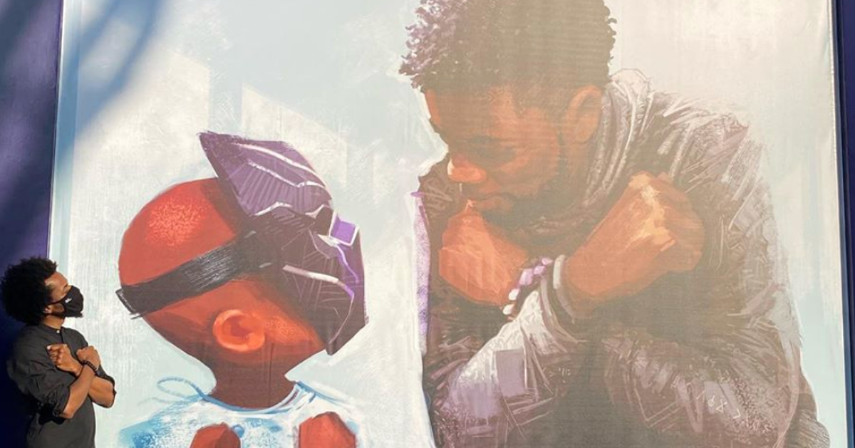 'King Chad': Chadwick Boseman Mural Unveiled In California Disneyland ...