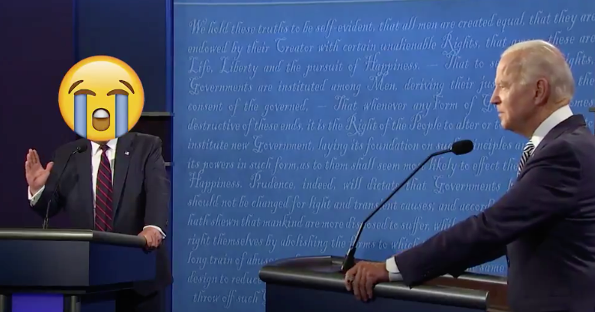 Biden Drops Debate Clip With Crying Emoji Over Trump's Face, Asks 'Had ...