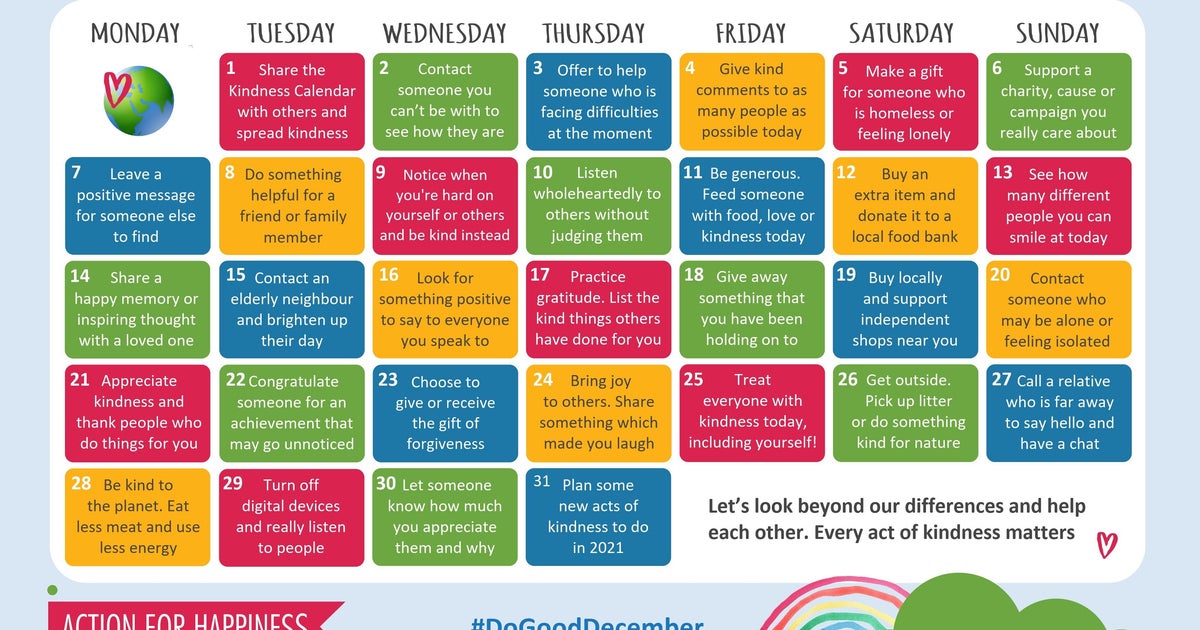 Count Down The Days To Christmas With This Kindness Calendar | HuffPost ...