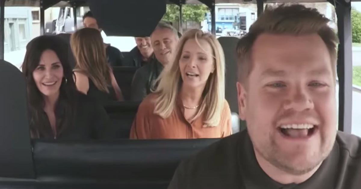 ‘Friends’ Stars Do Mini ‘Carpool Karaoke,’ James Corden 'Nearly' Kills ...