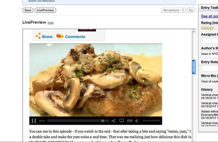 Recession Recipe: Chicken with Mushrooms (VIDEO) | HuffPost Life