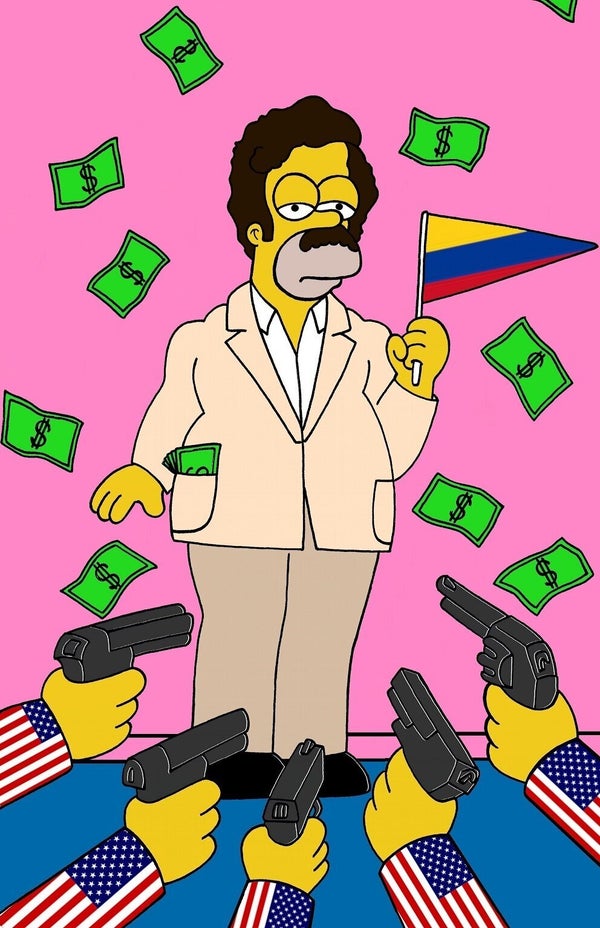 Convierten a Homero Simpson en Pablo Escobar y en 'El Chapo' (FOTOS ...