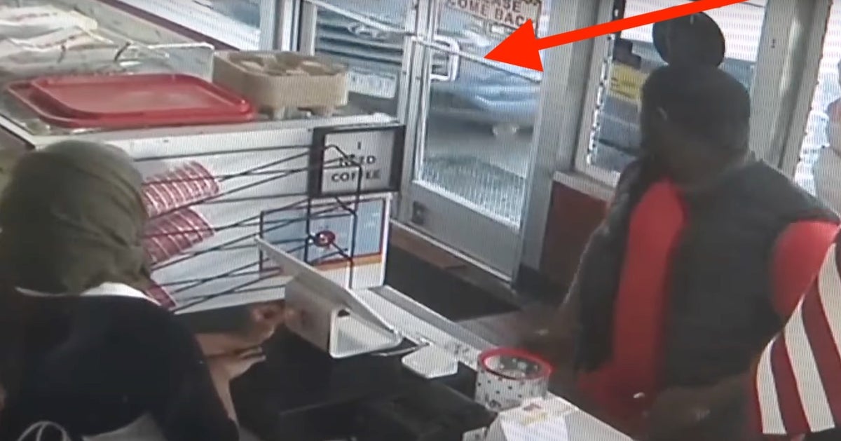 Quick-Thinking Dad Saves Kid Just As Car Crashes Into Donut Shop ...