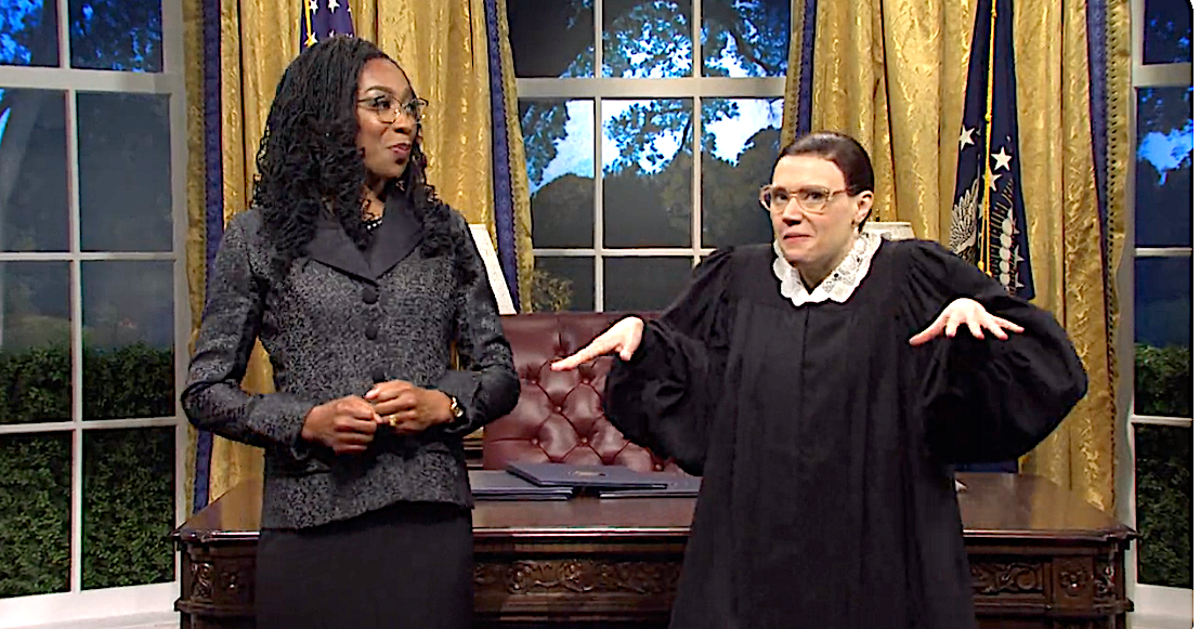 'RBG' Hits 'SNL' With Congrats For Ketanji Brown Jackson, A 'Gins-Burn ...
