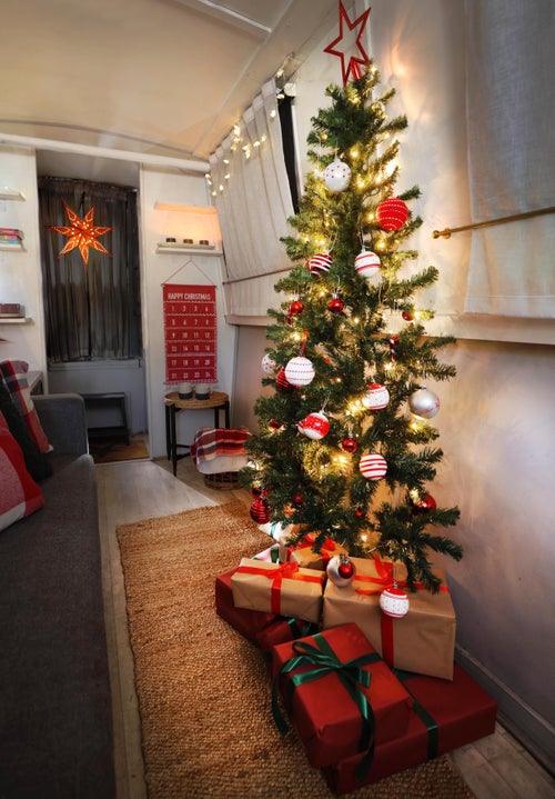 Half Christmas Trees For Small Spaces Half Christmas Trees Are Perfect