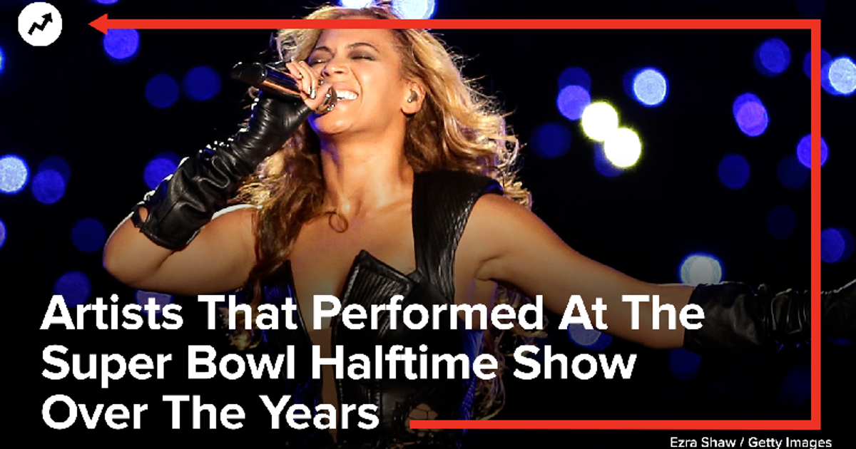 Artists That Performed At The Super Bowl Halftime Show Over The Years ...
