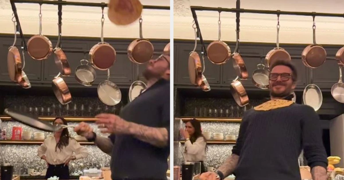 David Beckham Shows Off His Impressive Pancake Tossing Skills ...