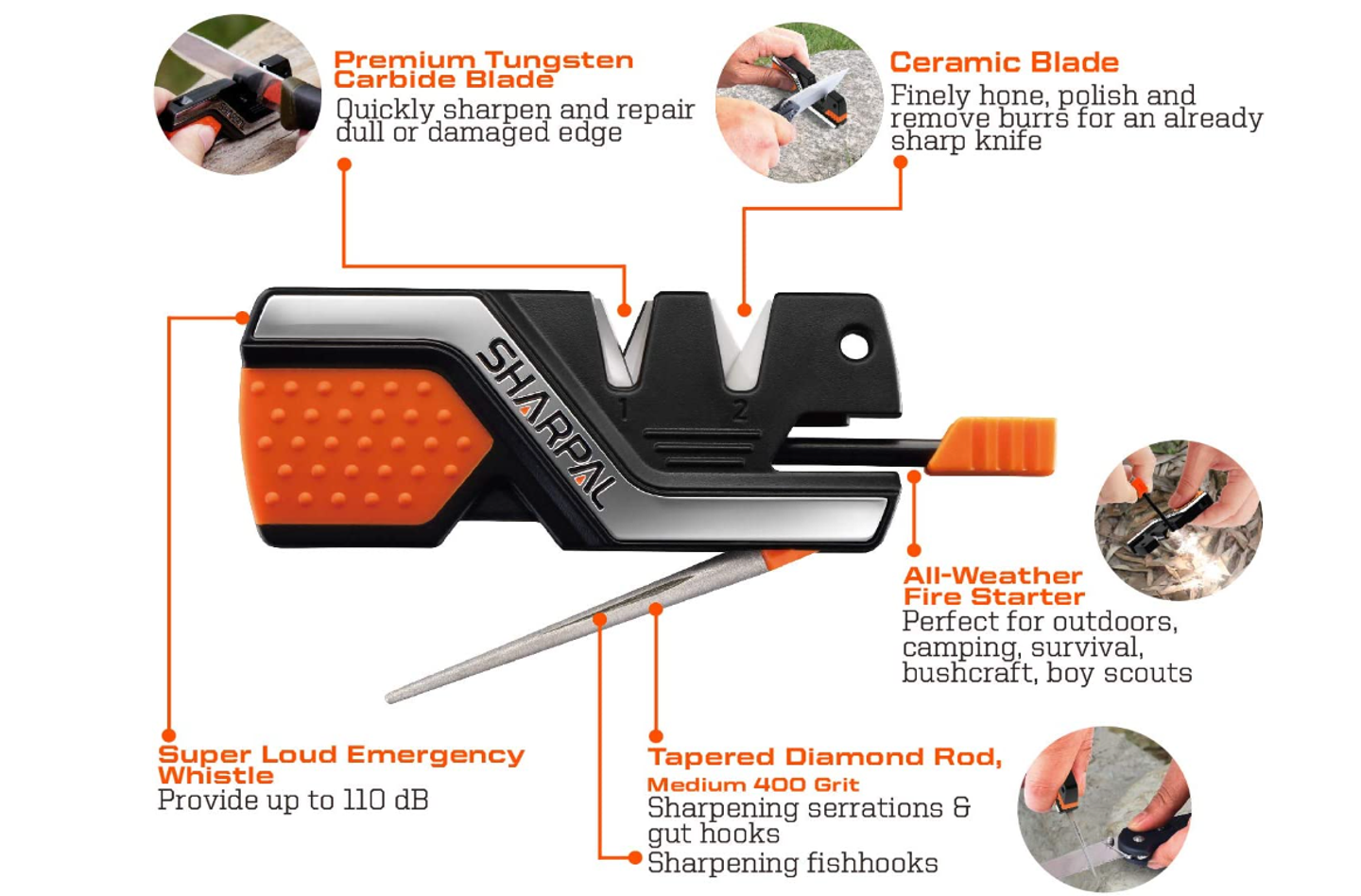 $10 Survival Tool On Amazon: Pocket Knife, Sharpener, Fire Starter ...