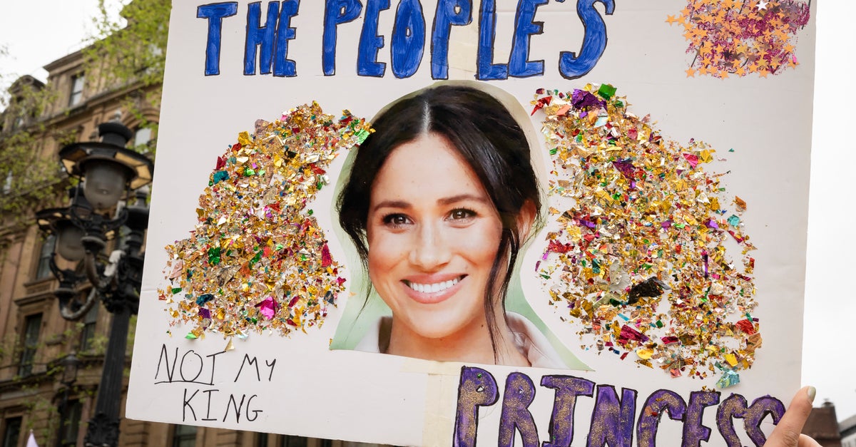 Demonstrators Show Support For Meghan Markle Amid King Charles ... Demonstrators Show Support For Meghan Markle Amid King Charles ...