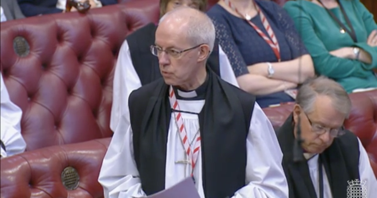 Justin Welby Launches Blistering Attack On 'Morally Unacceptable ...