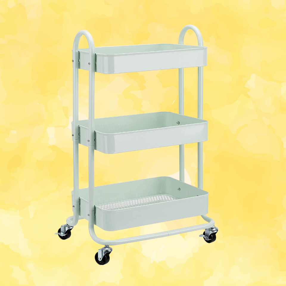 The 3-Tier Rolling Cart Is A Dorm Storage Essential | HuffPost Life