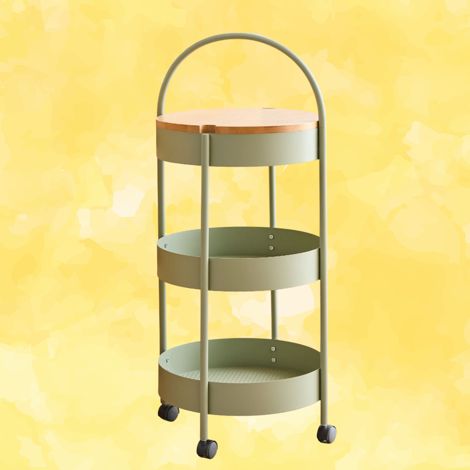 The 3-Tier Rolling Cart Is A Dorm Storage Essential | HuffPost Life