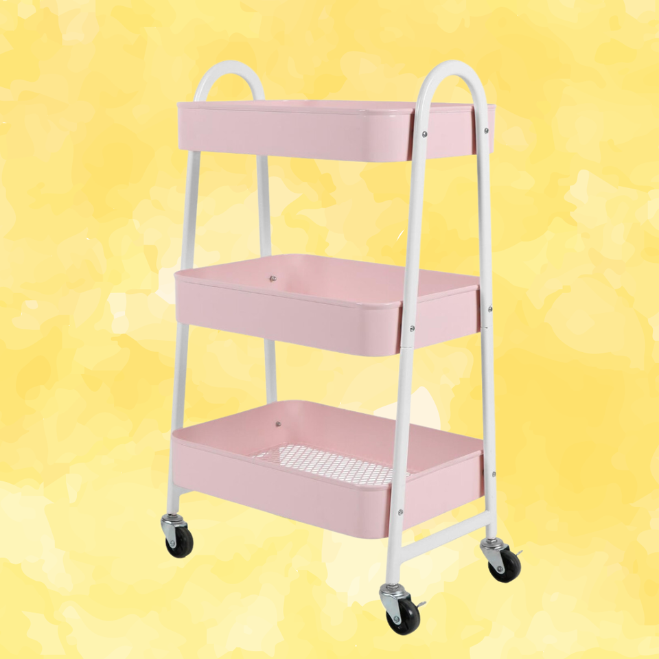 The 3-Tier Rolling Cart Is A Dorm Storage Essential | HuffPost Life
