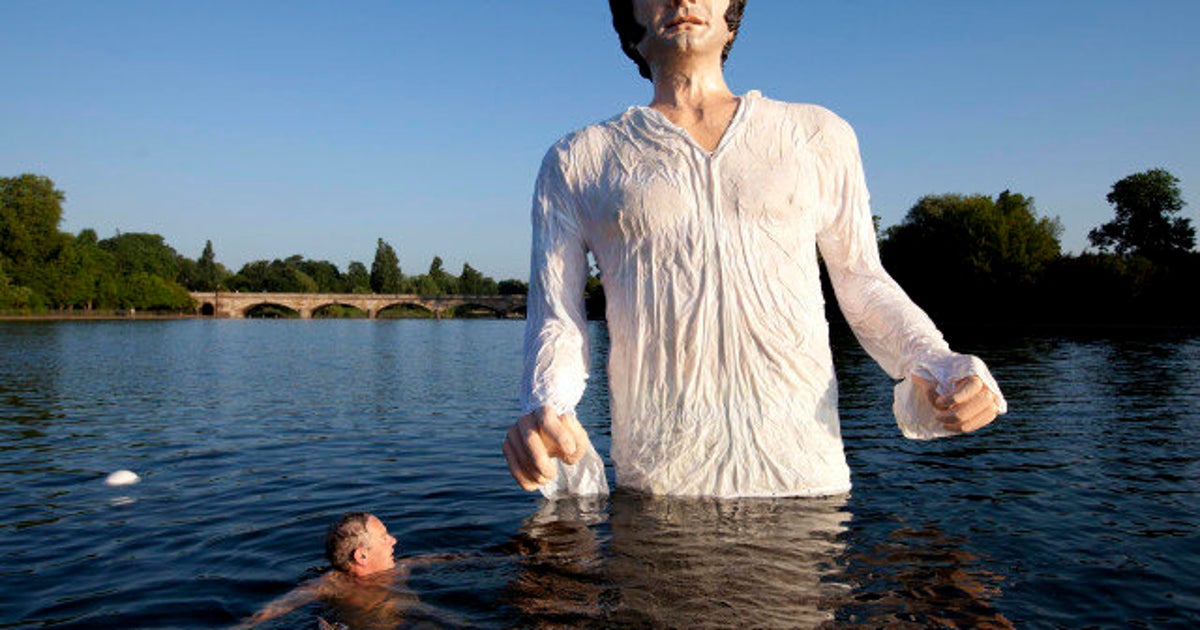 Colin Firth Statue: Mr. Darcy Rises From London's Serpentine Lake ...