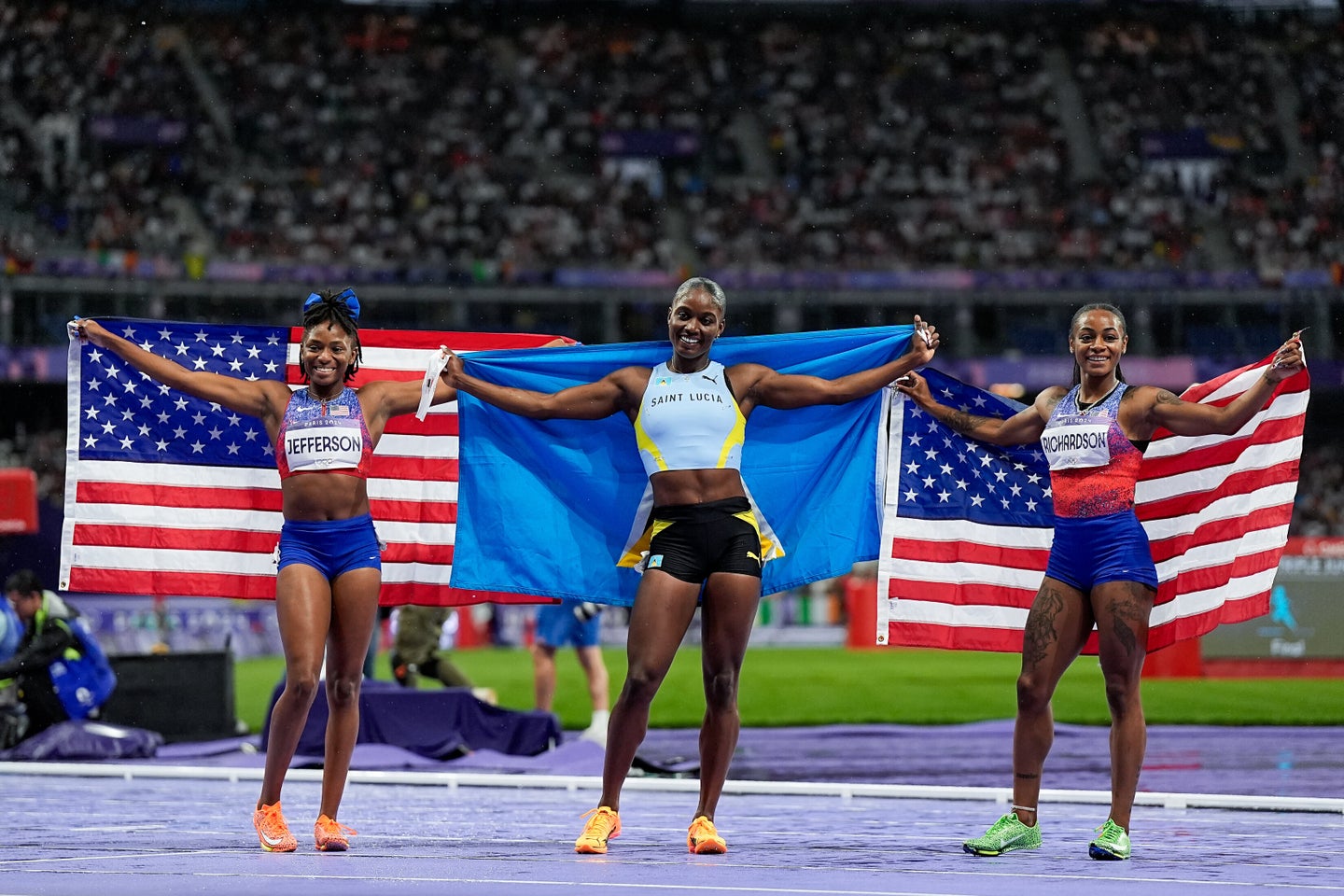 Sha'Carri Richardson Takes Silver Behind Julien Alfred In Olympic 100 ...