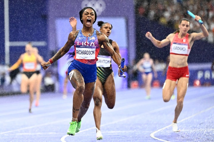 U.S. Women Win 4X100m Relay At Paris Olympics | HuffPost Sports