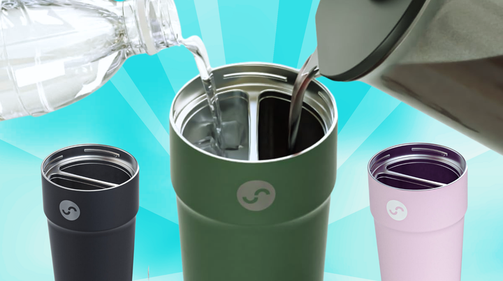 This Tumbler With A Divider Lets You Enjoy 2 Drinks At Once | HuffPost Life
